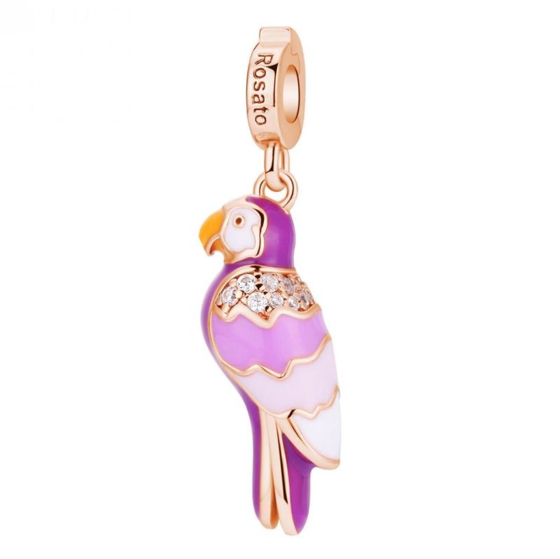 Charm Pappagallo Rosato Storie RZ213 - Made in Italy