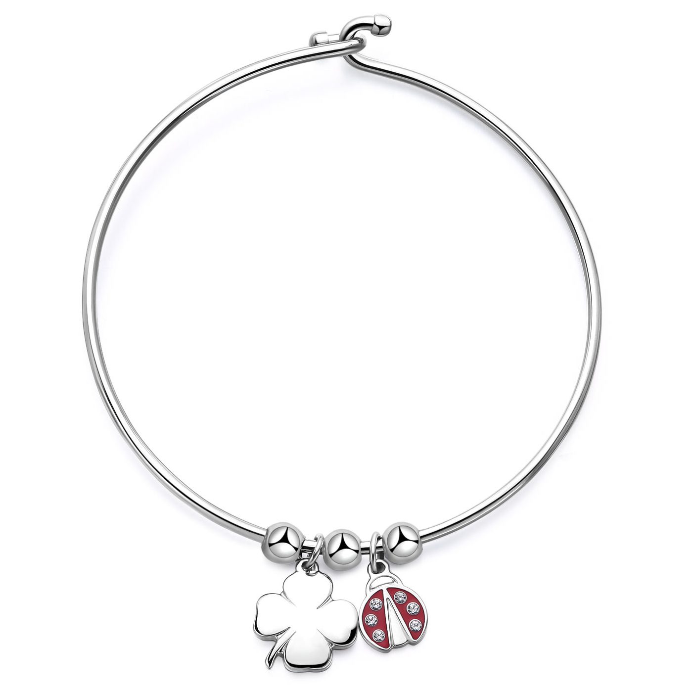 Bracciale Rigido Quadrifoglio e Coccinella S'Agapõ Feelings SFE14